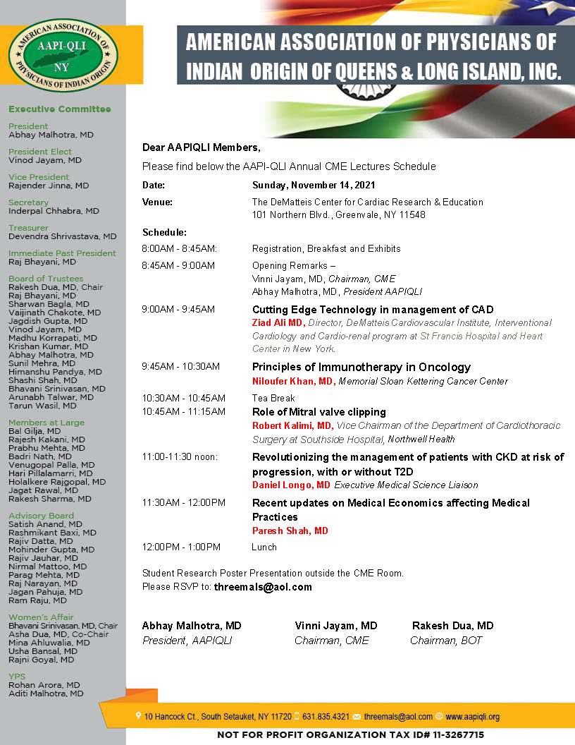 Annual CME Events – AAPIQLI