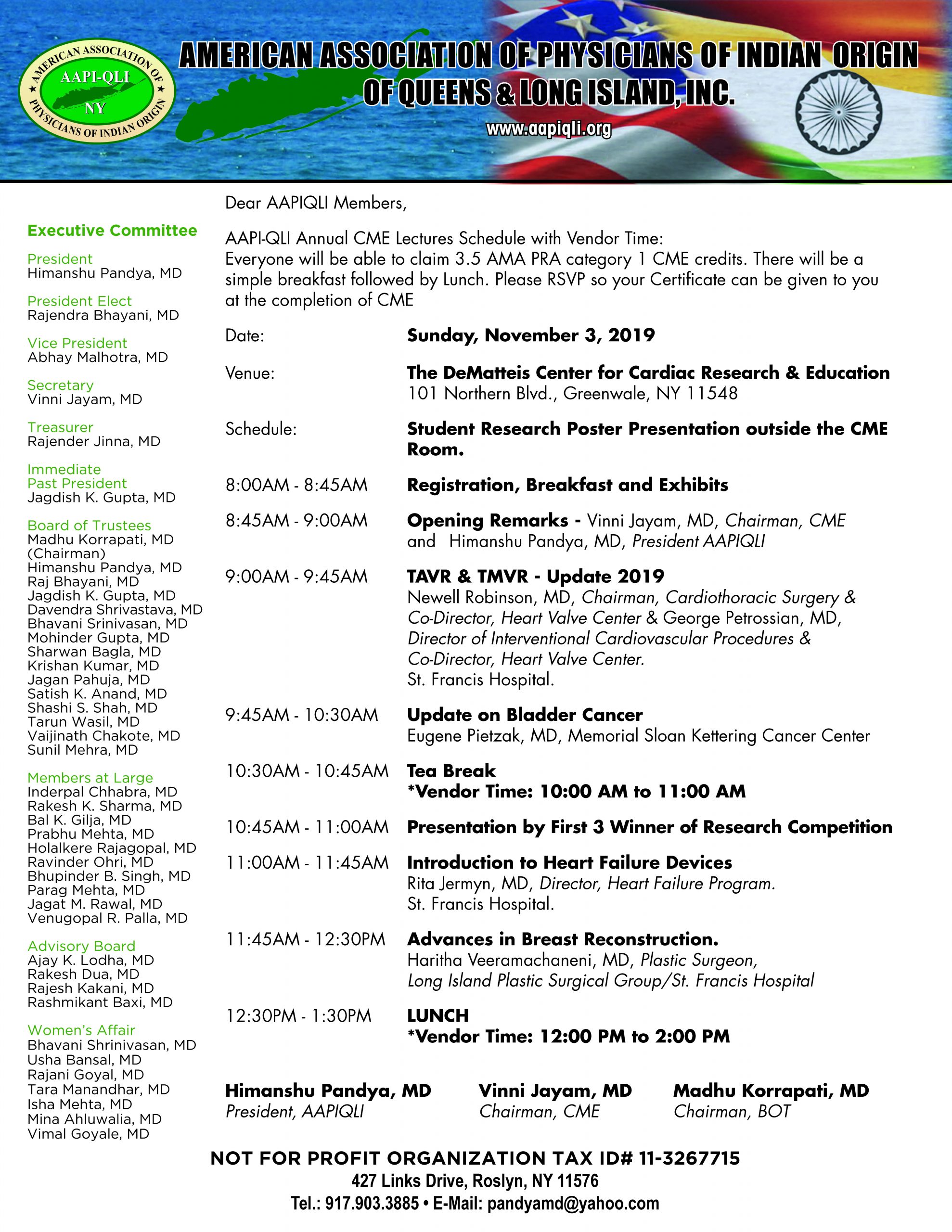 Annual CME Events – AAPIQLI