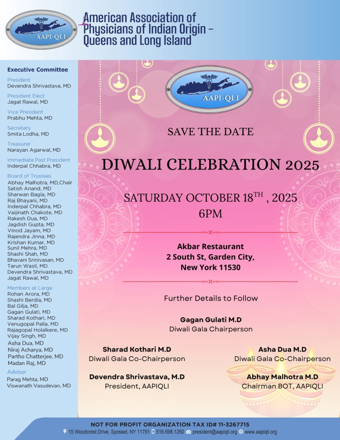 Diwali Celebrations 2025 – AAPIQLI